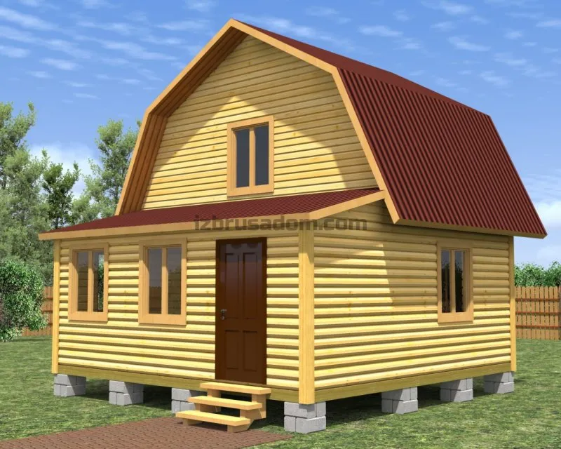 Проект дачного дома 5 на 6 с мансардой: планировка и 74 фотографии – «StroyLab» – портал о ...