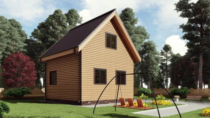 Проект дачного дома 5 на 6 с мансардой: планировка и 74 фотографии – «StroyLab» – портал о ...