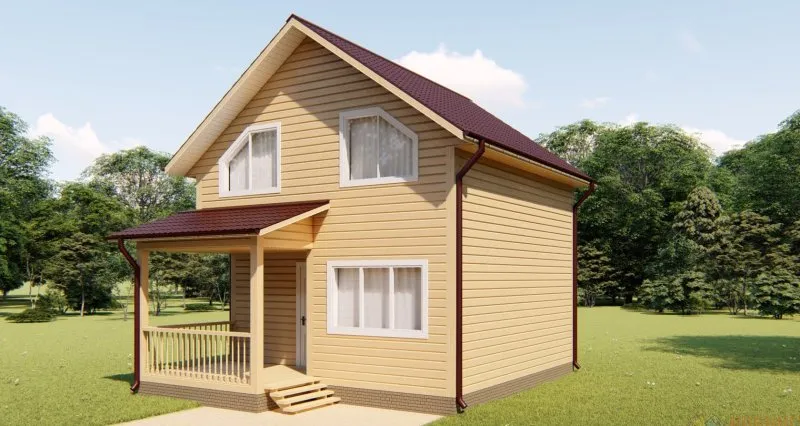 Проект дачного дома 5 на 6 с мансардой: планировка и 74 фотографии – «StroyLab» – портал о ...