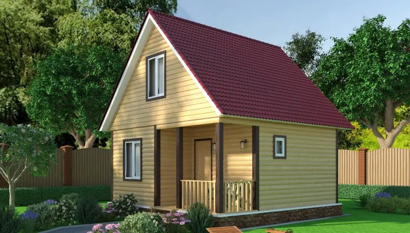 Проект дачного дома 5 на 6 с мансардой: планировка и 74 фотографии – «StroyLab» – портал о ...