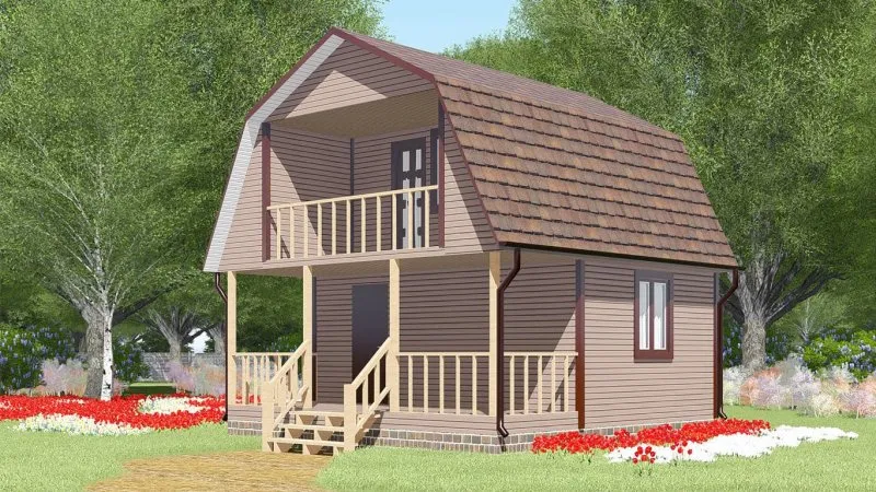 Проект дачного дома 5 на 6 с мансардой: планировка и 74 фотографии – «StroyLab» – портал о ...